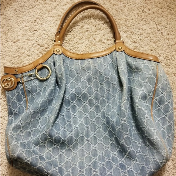 Gucci | Bags | Gucci Denim Sukey Bag | Poshmark